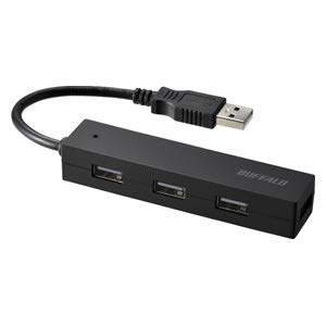ブラック/-/BSH4U050U2BK・パッケージ個数:1・BUFFALO 　USB2．0　バスパワー　4ポート　ハブ　ブラック BSH4U050U2BK●使いやすく無駄を省いたシンプル・スタンダードなUSBハブ ●使い勝手のよい前面3ポー...