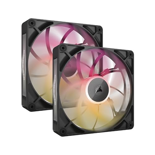 ブラック/-/CO-9051036-WW・パッケージ個数:1・CORSAIR iCUE LINKシステムに対応した140mmファン×2のキットです。付属するiCUE LINKシステムハブに接続して利用します。・一般的なPC用ファンよりも厚い...
