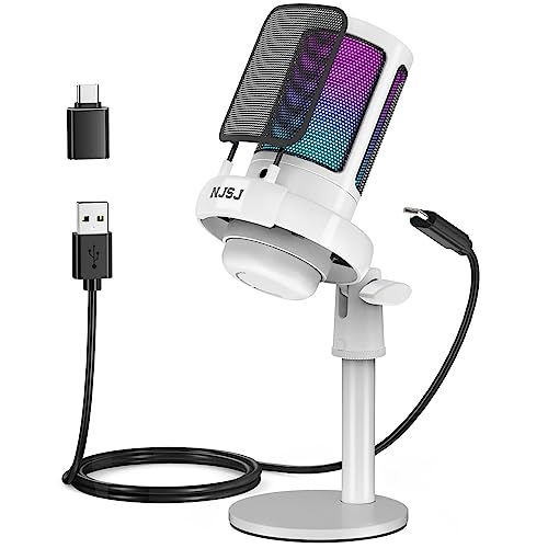 ホワイトホワイト/-/USB Microphone for PC White・Style:ホワイト・パッケージ個数:1・14mmプレミアムサウンドチップセットと192kHz/24Bitの高いサンプリングレート、ノイズキャンセリング機能を搭載...