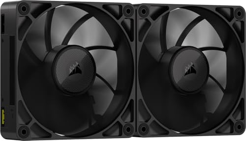 ブラック/-/CO-9051044-WW・パッケージ個数:1・CORSAIR iCUE LINKシステムに対応した140mmファン×2のキットです。付属するiCUE LINKシステムハブに接続して利用します。・一般的なPC用ファンよりも厚い...