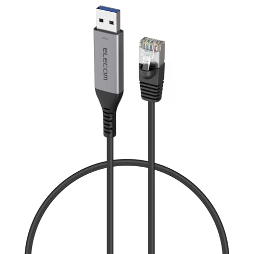 ブラック/1m/LD-AL1G10BK・Size:1m・パッケージ個数:1・有線LANポートがないノートパソコンやNintendo Switch(TM)などのゲーム機に接続するだけで、安定した通信ができるUSB-A有線LAN変換ケーブルです...