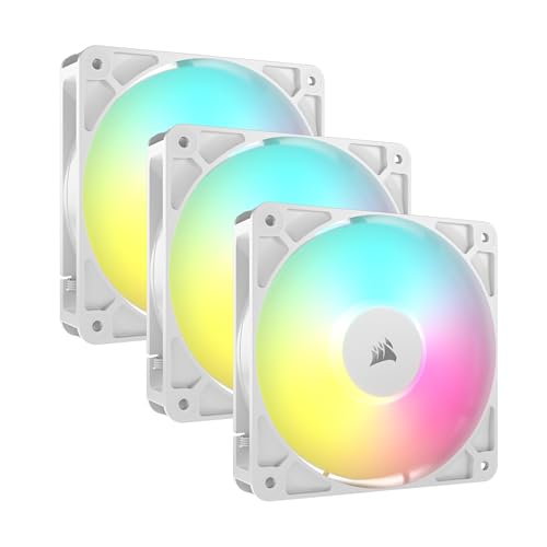 ホワイト/RS120 Triple pack/CO-9050185-WW・Color:ホワイトSize:RS120 Triple pack・パッケージ個数:1・1基あたり8個のアドレサブルRGB LEDを搭載した120mmファンの3基パック...