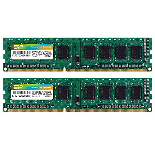 標準デスクトップ用/4GB×2/SP008GBLTU160N22・Size:4GB×2Style:標準・パッケージ個数:1・Mac対応・メモリ規格:PC3-12800(DDR3-1600)・容量:4GBx2・無期限・240Pinデスクトップ...