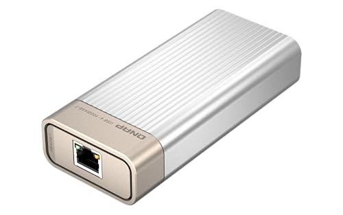10GBASE-T。シルバー/Single-port/QNA-UC10G1T・パッケージ個数:1・Thunderbolt 4/USB4 to 10GbEマルチギガビット（10G/5G/2.5G/1G/100M）NBASE-T RJ-45 ポ...