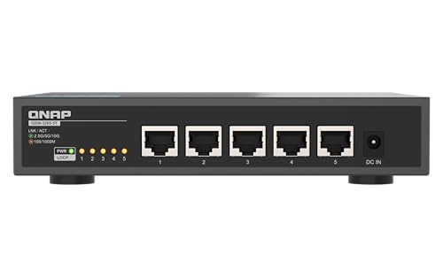 アンマネージドブラック/5 x 10G RJ45/QSW-3205-5T-US・パッケージ個数:1・5つの10GBASE-Tポートを搭載アンマネージドスイッチ・ファンレスデザインで静かに動作・オフィスで使いやすいデスクトップサイズ・スイッチ...