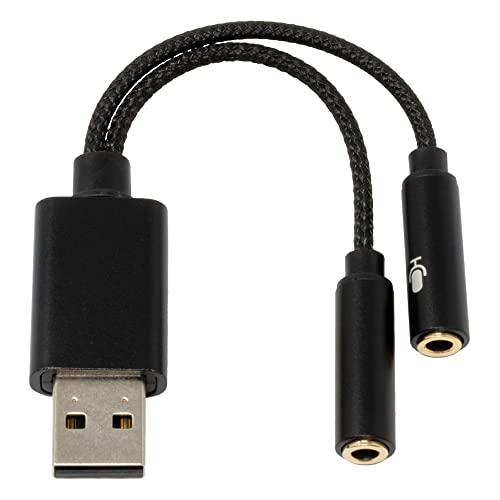 ブラック/約8cm/ADV-128・パッケージ個数:1・機器側: USB Type-A オス・ヘッドフォン側: 3極ステレオミニジャック・マイク側: 3極ステレオミニジャック・プラグサイズ: 3.5mm径・ケーブル長: 約8cm、カラー: ...