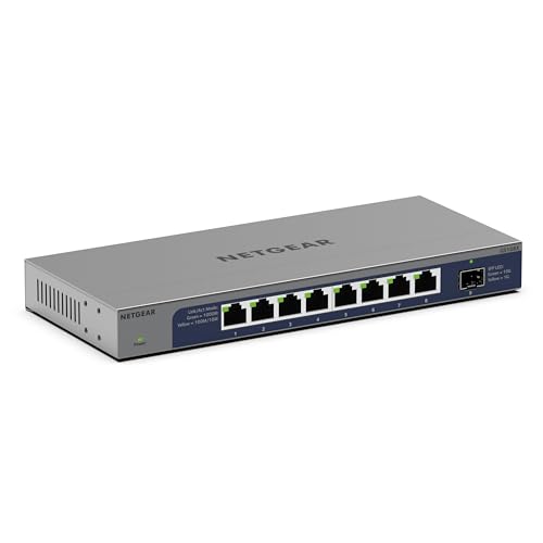 グレー/-/GS108X-100JPS・パッケージ個数:1・ギガビットポートを8つと10G SFP+スロットを1つ搭載したアンマネージスイッチ。プラグ＆プレイで設定不要。・ファンレス静音設計のため、会議室など動作音を気にする場所にも設置可能...