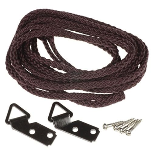 カジュアルブラウン/3.5mm 2m/F-0136・Size:3.5mm 2m・パッケージ個数:1・カラー:茶色・入り数:1パック・P型吊カン(小)×2個、木ネジ×4本安全荷重:10kg 本体サイズ:3.5mm/2m