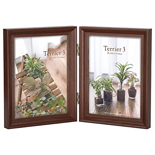 単品ブラウン/2Lサイズ 2面 タテ/FWTR3-BR2L2T・Color:ブラウンSize:2Lサイズ 2面 タテStyle:単品・パッケージ個数:1・フレーム:木製・前面板:ガラス板・外形寸法 : W313×H206×D21mm・画面寸...