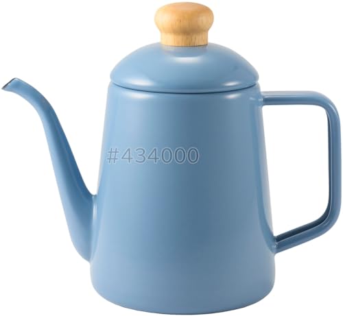 ドリップポットアッシュブルー/1 L/CTP-1.0DP.AB・Color:アッシュブルーStyle:ドリップポット・パッケージ個数:1・サイズ(約):21×11×19.5cm、満水容量:1L・素材・材質:本体・フタ/ ほうろう用鋼板、取っ...