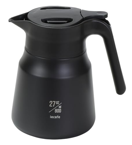 コーヒーサーバーブラック/0.8 L/HB-6618・Style:コーヒーサーバー・パッケージ個数:1・製品サイズ:(約)幅17.5×奥行13×高さ18.5cm・製品重量:(約)0.58kg・生産国:中国製品サイズ:(約)幅17.5×奥行1...