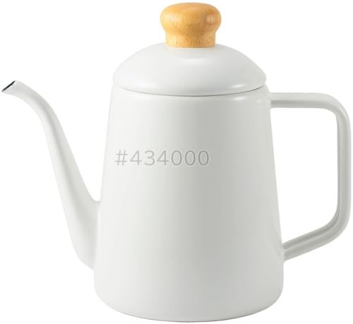 ドリップポットホワイト/1 L/CTP-1.0DP.W・Color:ホワイトStyle:ドリップポット・パッケージ個数:1・サイズ(約):21×11×19.5cm、満水容量:1L・素材・材質:本体・フタ/ ほうろう用鋼板、取っ手・ツマミ/天...