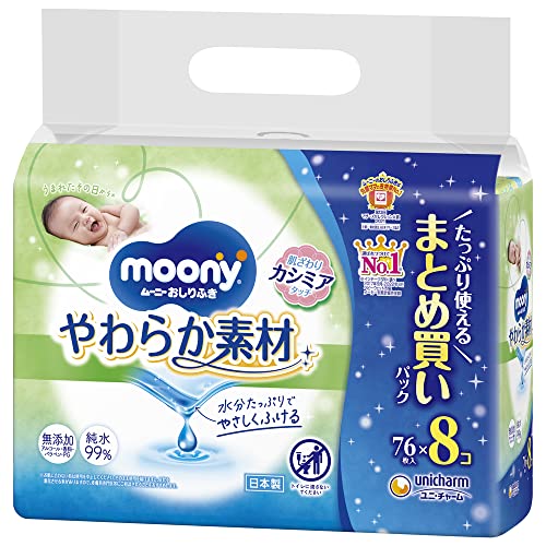 オフホワイト/608枚/-・パッケージ個数:1・ベビー用おしりふき・ブラント名: ムーニー・メーカー名: ユニチャーム・商品の重量: 2320 g水分たっぷりでやさしくふける。水分たっぷり層にうんちなじみ成分を配合しているので、時間が経った...