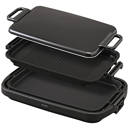 大型i)ワイド2枚/ワイド平面+焼肉プレート(2枚)/SWHP-012-B・Color:i)ワイド2枚・パッケージ個数:1・電源:AC 100V(50/60Hz共用) / 消費電力:1350W 製品寸法(cm):幅約60.6×奥行約39.2...