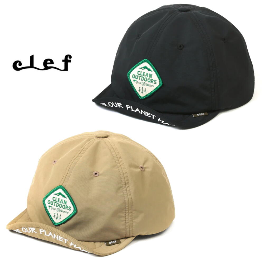 【 商品説明 】 　環境に配慮した素材を使用した日本製シリーズ。 　CLEFの定番、B.CAPを日本の機能素材を使い作成。 　つば裏には「MAKE OUR PLANET HAPPY」の刺繍いり。 　アウトドアを楽しむ事を提案する1つのブラン...