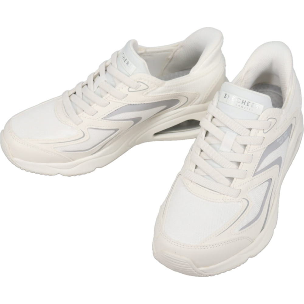 【商品説明】 　立ったままハンズフリーで靴の脱ぎ履きが可能なSLIP-INSモデル。 　合成皮革のアッパーにオーバーレイのディテールを施したレースアップシューズ。 　Skechers Air-Cooled Memory Foam（スケッチャ...