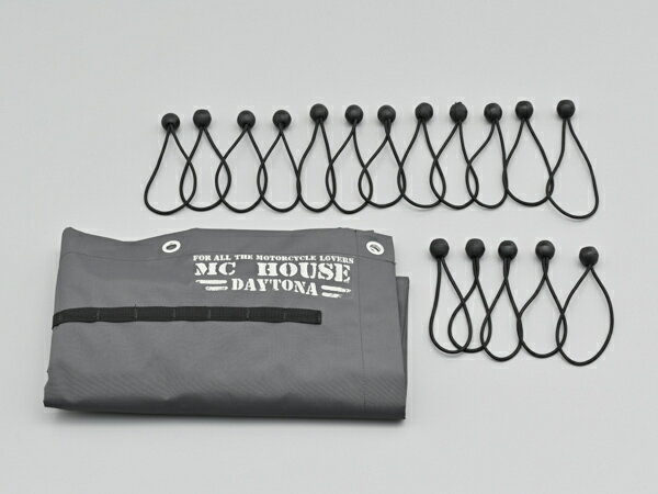 ゴムひもで簡単に取り付けができるMCハウス用の壁面ポケット。 工具やパーツトレイなどが収納できるのでオートバイの整備に便利です。 エアゾール用ポケットは、パーツクリーナーなどのロング缶と300ml缶がそれぞれぴったり収納できます。 MCハウ...