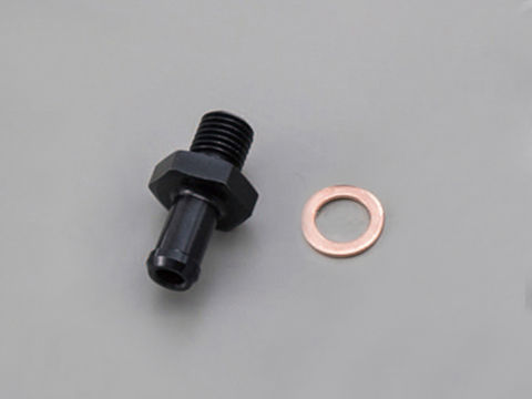 【サイズ】 適合ホース内径：Φ8、ネジ部：M10×P1.25 【カラー】 ブラック ・フィンガーフォロアー DOHC用 ・ワッシャー1枚付属。
