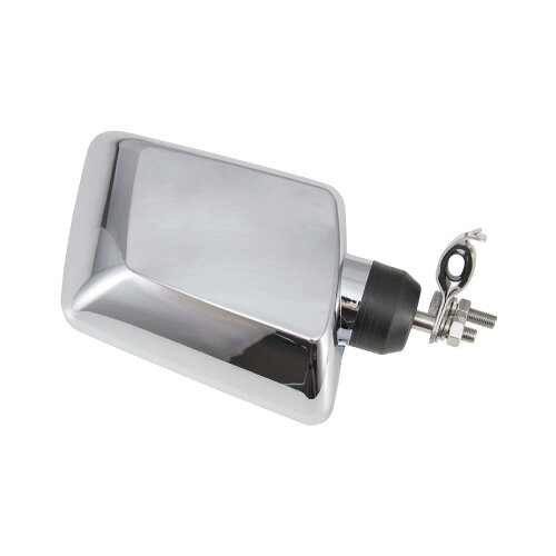 メーカー：ジェットイノウエ　 商品名：バックショットミラーVer.1s サイズ：幅216mm×高154mm×奥行60mm タイプ：ショートステータイプ カラー：クロームメッキ 本体：本体=樹脂製、バンド、ボルト、ナット=ステンレス 規格：純...