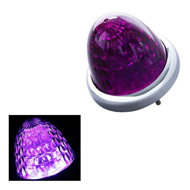 メーカー：ジェットイノウエ　 商品名：LED スターライト バスマーカーランプ 零 (ゼロ) カラー：カラーレンズ/紫 動作電圧：DC10V～36V 本体サイズ：H77mm×W88mm（ネジピッチ60mm） 材質：レンズ/アクリル、ベース/...