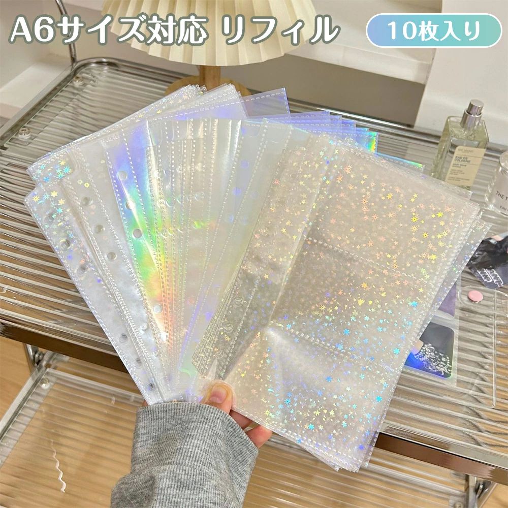【製品特徴】 【A6サイズに完全対応】 お気に入りの手帳システムをそのままに、収納力を大幅にアップグレードできます。 【超厚で頑丈】高密度PPフィルムを重ねることで、しなやかでありながらも型崩れしない強度を実現。たくさん入れても、バインダー...