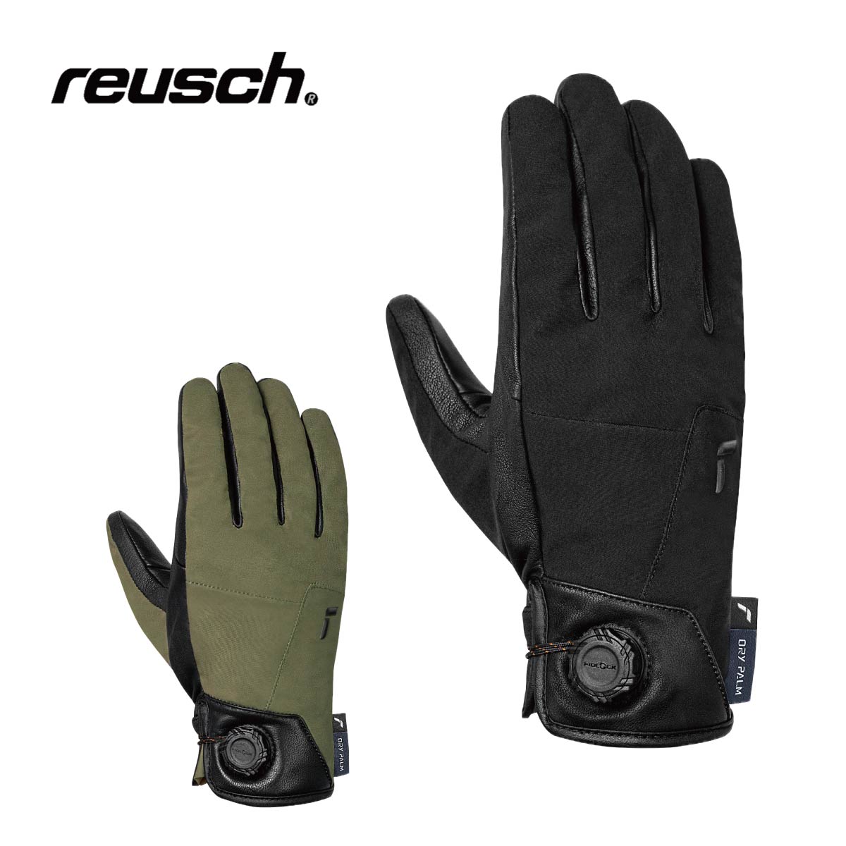 メーカー希望小売価格はメーカーカタログに基づいて掲載しています REUSCH ロイシュ スキーグローブ ■65 01 184ROY DRY PALM FIDLOCK カラー■7700 ブラック■7756 ブラック / バーントオリーブサイズ...