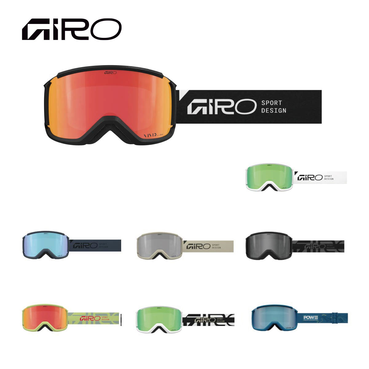 メーカー希望小売価格はメーカーカタログに基づいて掲載しています GIRO ジロ スキーゴーグル■Revolt AFリボルト アジアンフィットカラー：レンズ（可視光線透過率）■BLACK STACKED：VIVID Ember（35％）■WH...