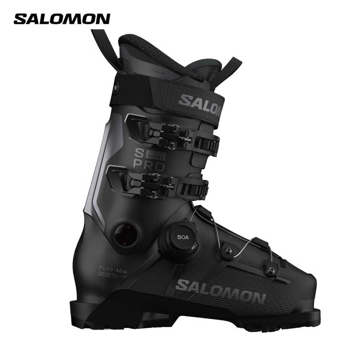 SALOMON サロモン スキーブーツ■S/PRO SUPRA S BOA 100 S/PRO スープラ S ボア 100フレックス（硬さ）：100ラスト（幅）：100-106mmCOLOR・Black/Beluga Met/Dark Gr...