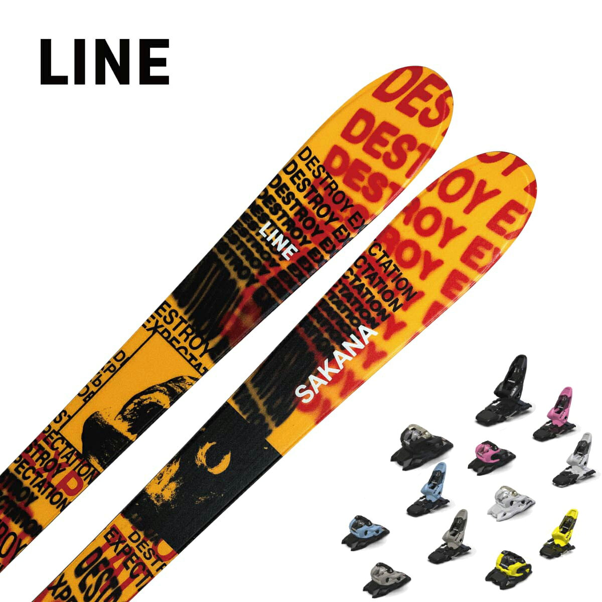 LINE ライン スキー板■SAKANAサカナ■166cm R：(- m)サイドカット：(150/105/138 mm)■174cm R：(15.0 m)サイドカット：(150/105/138 mm)■181cm R：(- m)サイドカット...