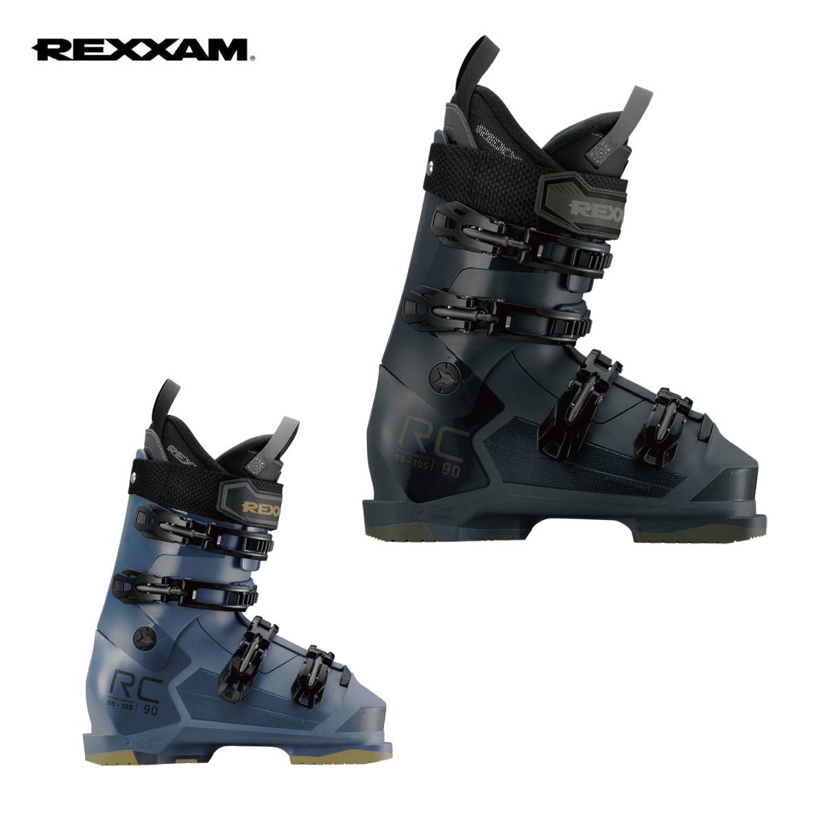 メーカー希望小売価格はメーカーカタログに基づいて掲載しています REXXAM レクザム スキーブーツ■ RC-90フレックス（硬さ）：90ラスト（幅）：AUTO FIT-W / 98-105mmCOLOR・DARK NAVY・BLUE GR...
