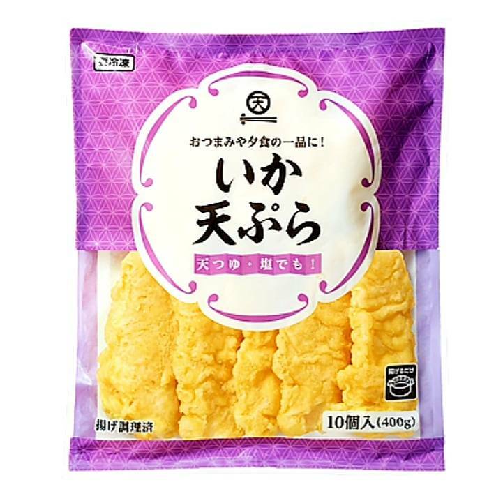 商品情報イカ天凍ったまま油で揚げるだけで、いつでも出来たての味をお楽しみいただけます。そのままおかずとしてはもちろん、そばやうどんのトッピング、天丼の具材などにもぴったり。天つゆや塩など、お好みの調味料をつけて召し上がりください。時短食材と...