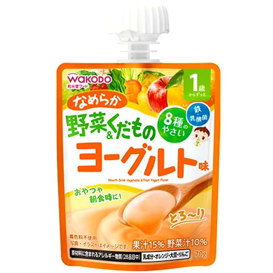 商品情報栄養成分表示1製品70g当たり／エネルギー：42kcal　たんぱく質：0.63g　脂質：0g　炭水化物：9.9g　食塩相当量：0.094g　鉄：0.84mgその他の成分殺菌乳酸菌粉末：0.2mgこの商品は 1歳からのMYジュレドリン...