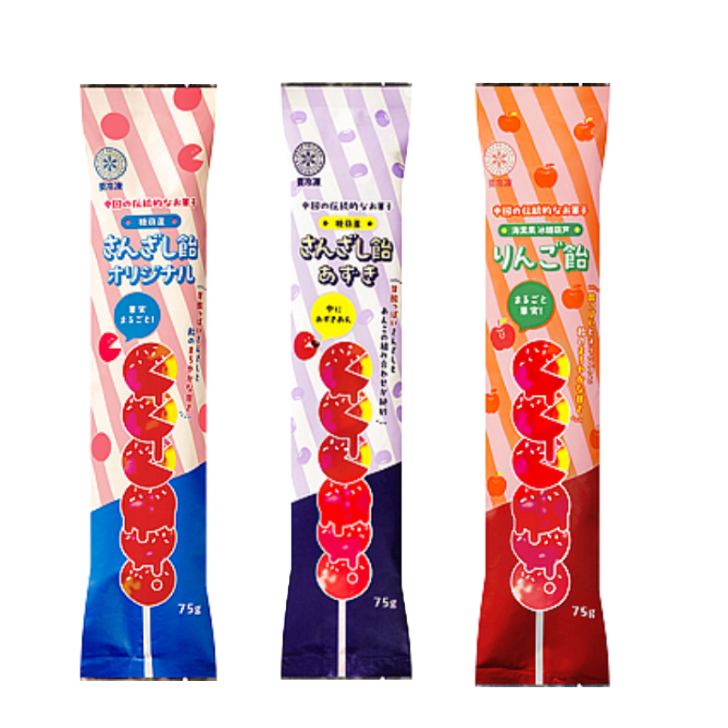 商品情報りんご飴かわいらしい、ひとくちサイズのヒメリンゴを1つずつ串に刺し飴をかけた、中国の伝統的なお菓子です。・アレルギー　りんごさんざし飴（あんこ）さんざしの中にあんこを詰め込み、1つずつ串に刺し飴をかけた、中国の伝統的なお菓子です。甘...