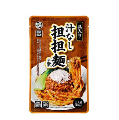 商品情報ねりごまの濃厚な風味と痺れる辛さがクセになる、汁なし担担麺の素です。花椒(かしょう)、ラー油、豆板醤、ねりごまにひき肉やしょうがなどを加え、辛さだけではなくコクのある深い味わいに仕上げています。お好みの麺にかけてお楽しみください。1...