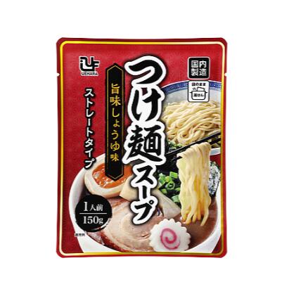 商品情報本醸造醤油に動物系と魚介系の旨味を合わせた、王道の濃旨つけ麺スープです。中華麺やうどんなど、お好みの麺に絡めて召し上がりください。1人前150g入、ストレートタイプです。内容量150g製造国名日本保存方法直射日光を避け、常温で保存。...
