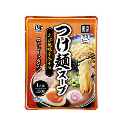 商品情報信州みそに魚介の旨味を合わせた、えび風味の旨辛つけ麺スープです。中華麺やうどんなど、お好みの麺に絡めて召し上がりください。1人前150g入、ストレートタイプです。内容量150g製造国名日本保存方法直射日光を避け、常温で保存。栄養成分...