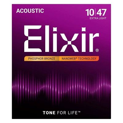 Acoustic Guitar Strings with ultra-thin NANOWEB coating ゲージ【 010 014 023w 030w 039w 047wW】 ※パッケージデザインは時期による異なる場合がございます。