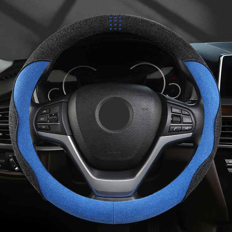 ・表地素材: スエード・スタイル: オリジナル・装着タイプ: 汎用・対応ハンドル直径: 36cm、38cm、39cm・カラー展開: ラウンド型（ジェントルマングレー、チャコールグレー、ブラックグレー、ブラックレッド、ブラックブルー）、D型（...