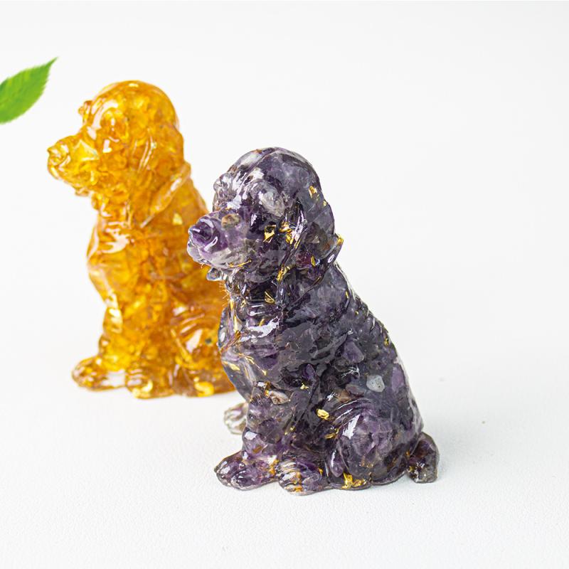 ・素材: クリスタルレジン・カテゴリ: 樹脂工芸品・カラー展開: ピンククリスタル、イエロークリスタル、レッドジャスパー、アメジスト、タイガーアイ、グリーンアベンチュリン、オブシディアン、レインボーシェル・サイズ: 約5cm x 4.1cm...