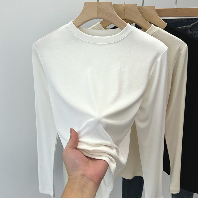 ・カテゴリ: Tシャツ・スタイル: プルオーバー、通勤スタイル、エレガント・主な素材: ビスコース繊維・主な素材混率: 90%〜95%・ネックライン: ハイネック・袖丈: 長袖・袖タイプ: レギュラー袖・着丈: レギュラー丈・加工: パッチ...