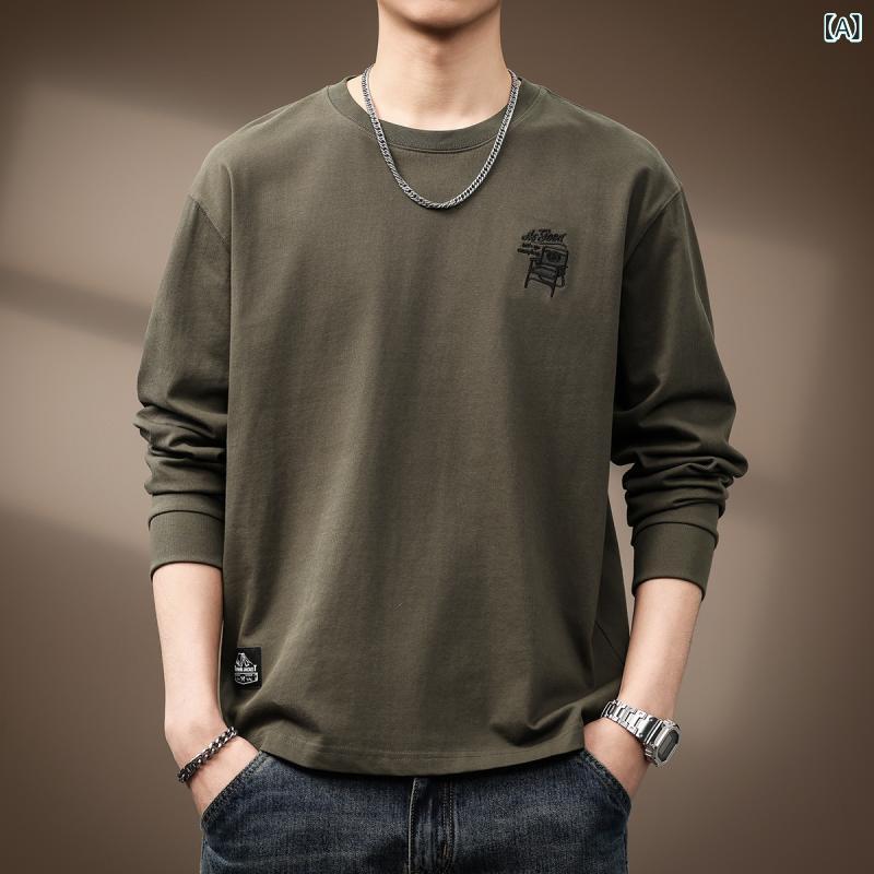 ・カテゴリ: Tシャツ・スタイル: ストリートカジュアル・デザイン: プルオーバー・主な素材: 綿84.9%、ポリエステル15.1%・柄: アルファベット・シルエット: ルーズフィット・ネックライン: クルーネック・袖丈: 長袖・袖タイプ:...