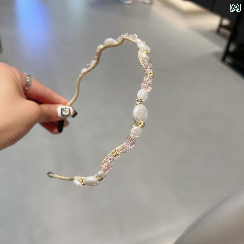 ・カテゴリ: ヘッドアクセサリー・スタイル: スイート・素材: 水钻・カラー展開: ピンク、グレー、ブルー・対象: 女性