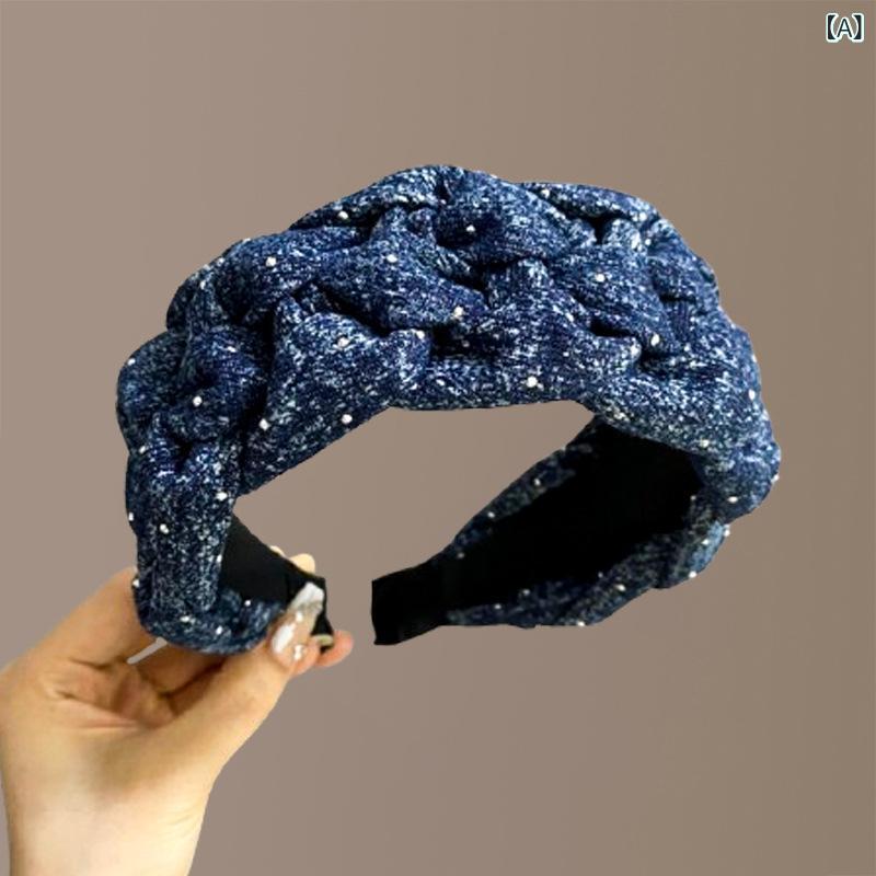 ・カテゴリ: ヘッドアクセサリー・主な素材: 布・スタイル: オリジナルデザイン・カラー展開: デニムブルー、ダークグレー・対象: 女性