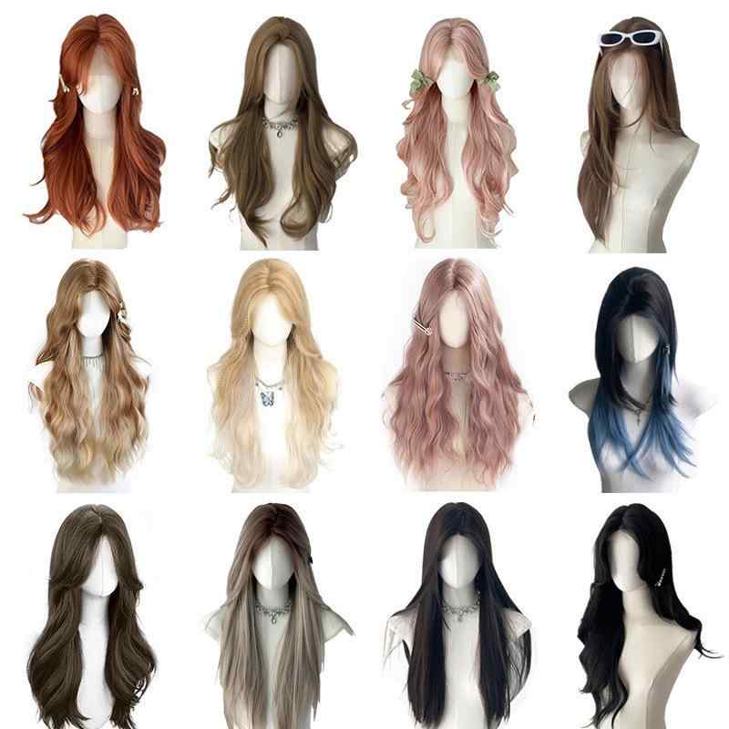 ・カテゴリ: ウィッグ・スタイル: ナチュラル・素材: 高温絲・ヘアスタイル: ロングウェーブ (フラット/斜めバング)・長さ: ロング・長さ展開: 60cm、65cm、70cm、73cm、75cm・カラー展開: モランディブラウン、ブラウ...