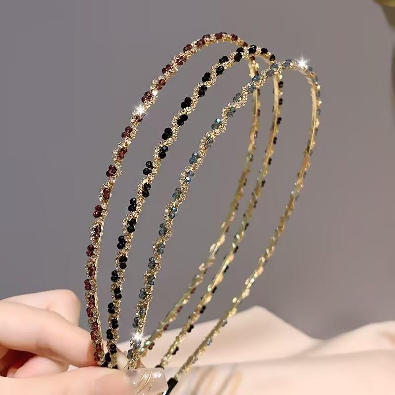 ・カテゴリ: ヘアアクセサリー・スタイル: 甘クール・素材: 合金・加工: メッキ・対象: 女性・カラー展開: ブラック水晶、グリーン水晶、パープル水晶・デザイン要素: リング・デザイン分類: 幾何学