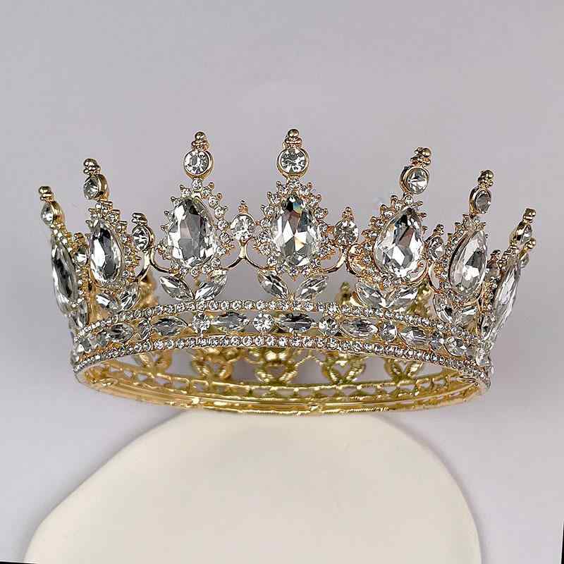 ・カテゴリ: ヘッドアクセサリー・素材: 金属・スタイル: OL・性別: 女性用・デザイン: クラウン・水晶: 白水晶・カラー展開: シルバー+ホワイト、ゴールド+ホワイト