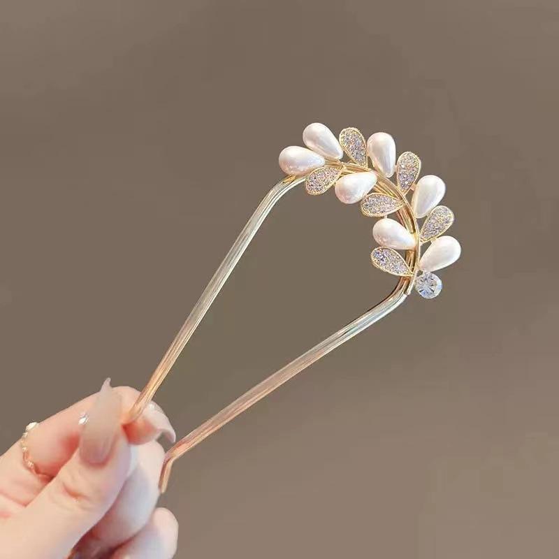 ・カテゴリ: ヘアアクセサリー・スタイル: 軽奢・主な素材: 金属・デザイン: 花・植物・加工方法: 手作り