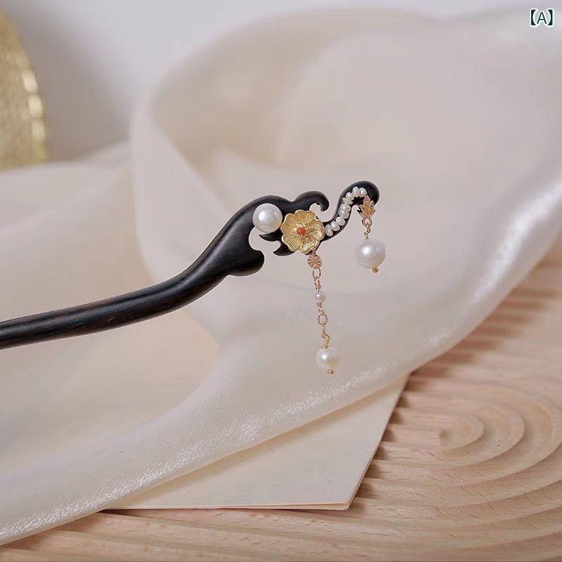 ・カテゴリ: 頭飾・スタイル: 中国風・主な素材: 木・カラー展開: 黒檀18cm、緑檀18cm