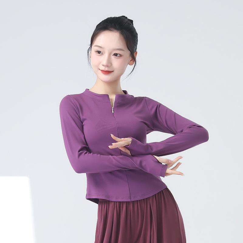 ・カテゴリ: 現代ダンス服・柄: 無地・性別: 女性・対象年齢: 成人・主な素材: ビスコース92%・裏地: コットン混紡・カラー展開: ソース紫、ミルク杏、ブラウン、オリーブグリーン、グレー、ブラック・サイズ展開: S,M,L,XL,XXL