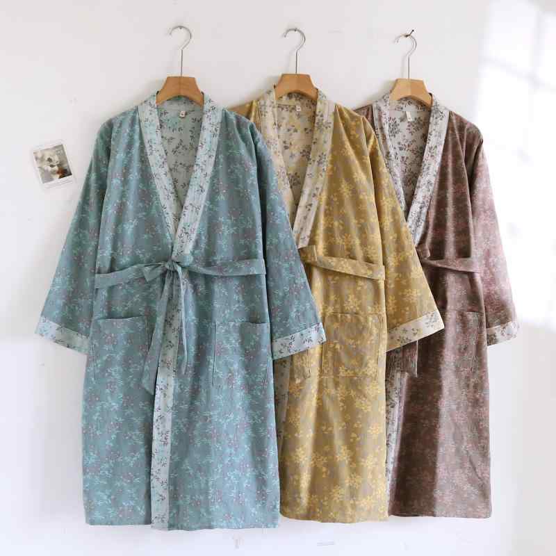 ・カテゴリ: 和服ローブ・主な素材: 綿95%以上・素材の厚さ: 181-200g/平方メートル・スタイル: 豪華・用途: レジャー、通気性、睡眠、ホームウェア、保温、涼爽、快適、外出可・対象: 女性・ネックライン: クルーネック・カラー展...